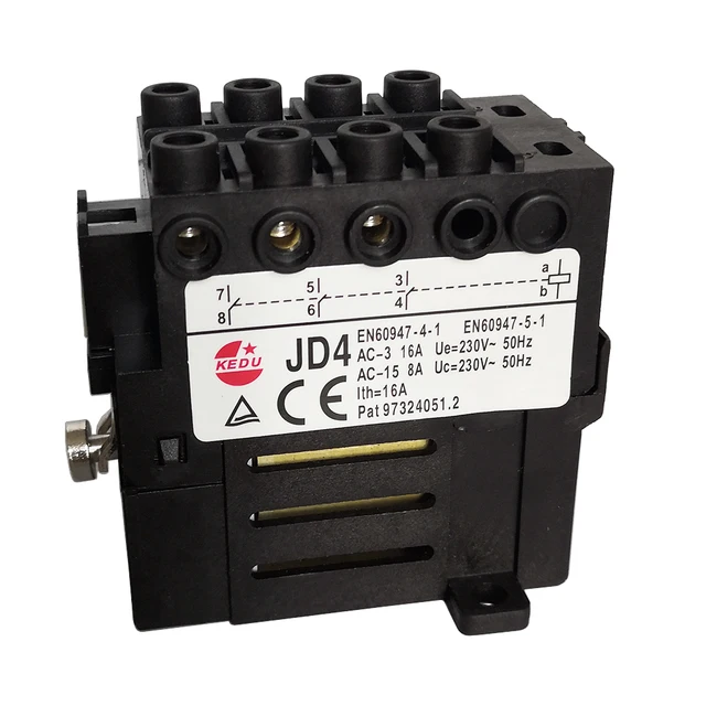 Kedu Jd4 Relay 230V 400V 3 No 4No 10-Terminals 8-Terminálok – FIXO.hu