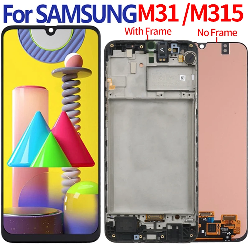 삼성 갤럭시 M31 M315 SM M315F/DS 디스플레이 터치 스크린 디지타이저 어셈블리에 대 한 원래 슈퍼 Amoled ...