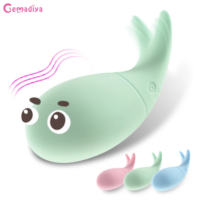 10 Speeds Rotation Mode Fish Vibrator USB charging Vibrating Silicone ...