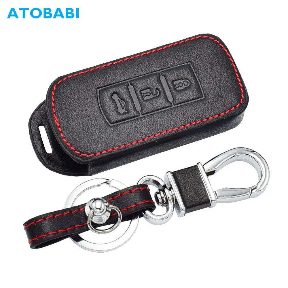Leather Car Key Case For Mitsubishi Outlander Lancer 10 Pajero Sport ...