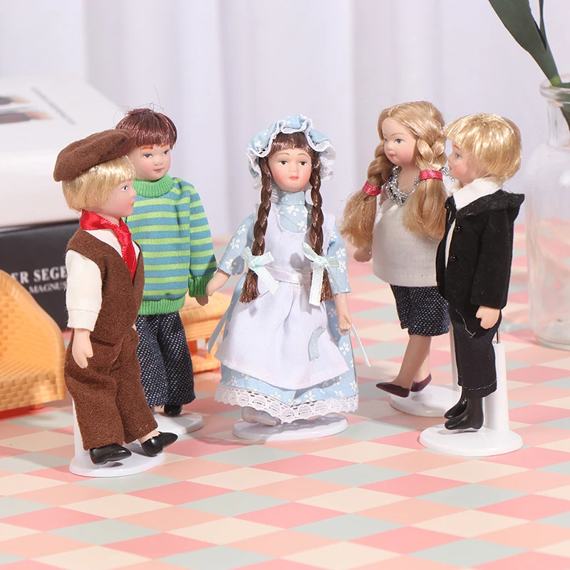 1-12-Dollhouse-beautiful-Miniature-Porcelain-Dolls-Model-Little-Pretty ...