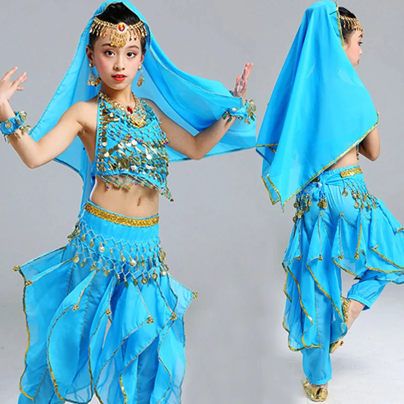 5pc/set Girl Belly Dance Costumes for Kid Dance Costumes Children ...