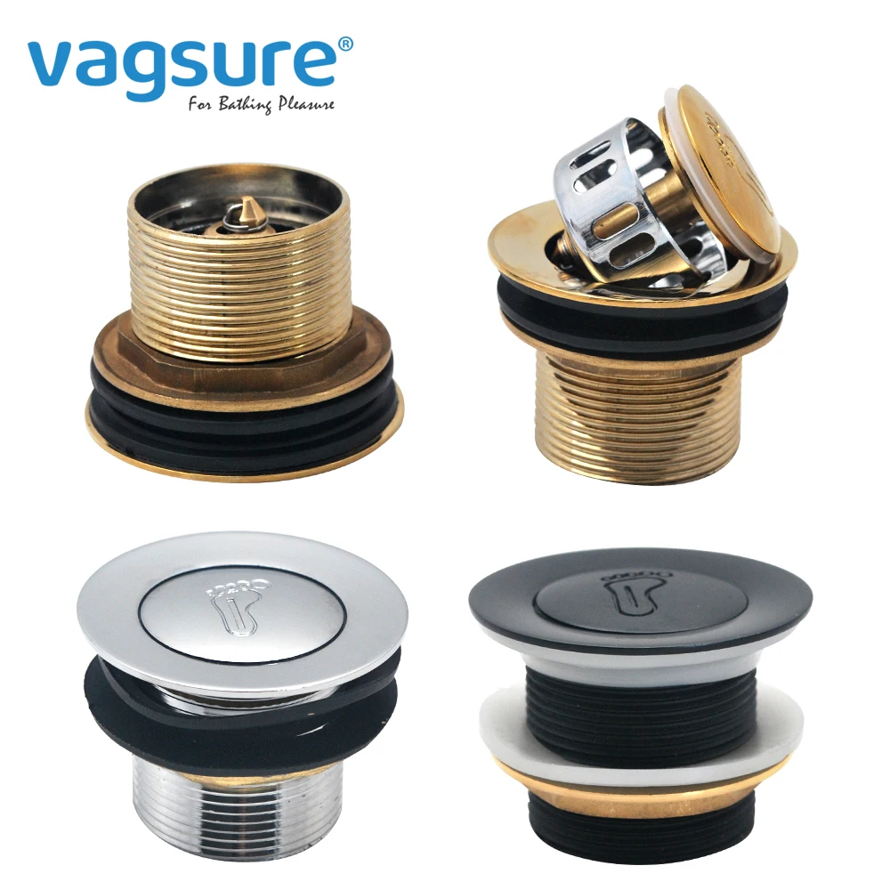 Bathroom Basin Sink Drain Push Pop | Basin Sink Waste Drain Bath - Push ...