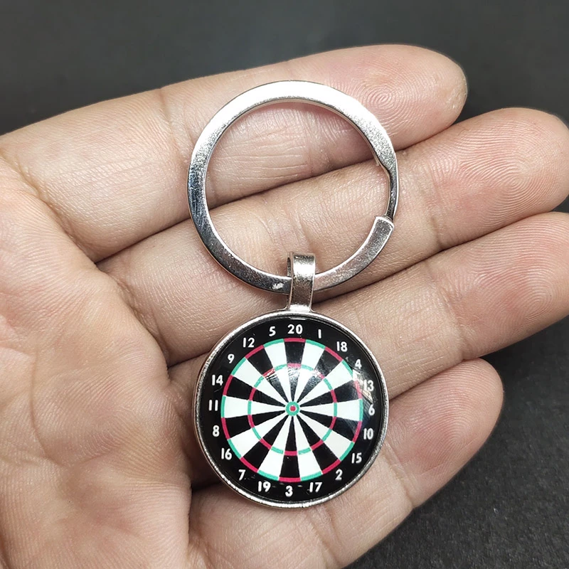 Glass Dart Target Keychain Keyring | Glass Jewelry Pendant | Keys ...