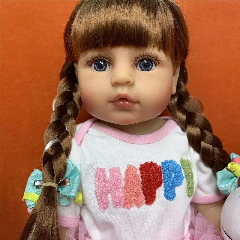 New-braid-brown-hair-Wig-for-22inch-Reborn-Dolls-Long-Strainght-hair ...