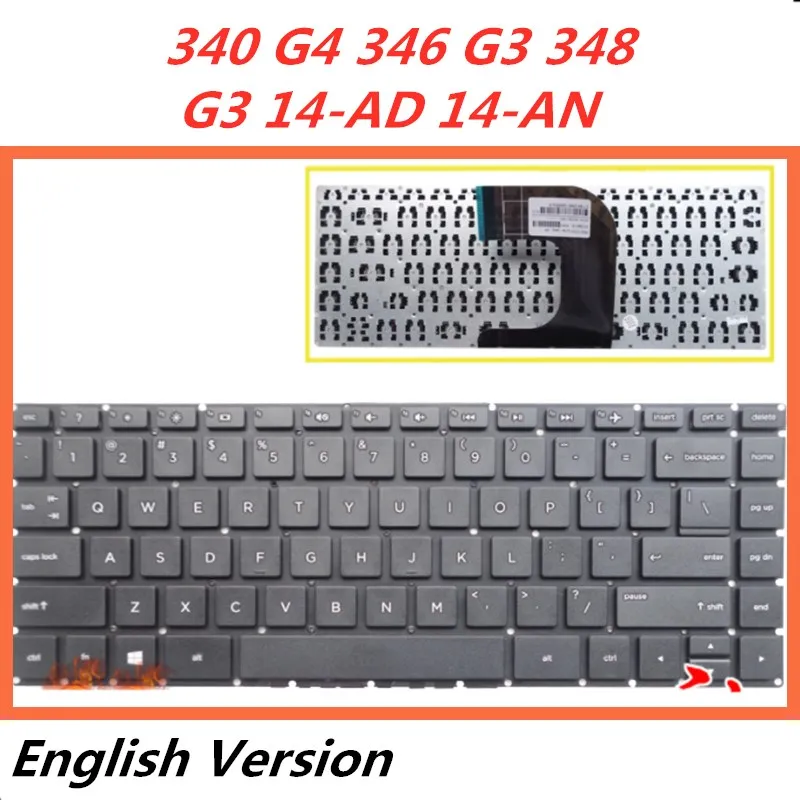 Laptop English Keyboard For Hp 340 G4 346 G3 348 G3 14-ad 14-an ...