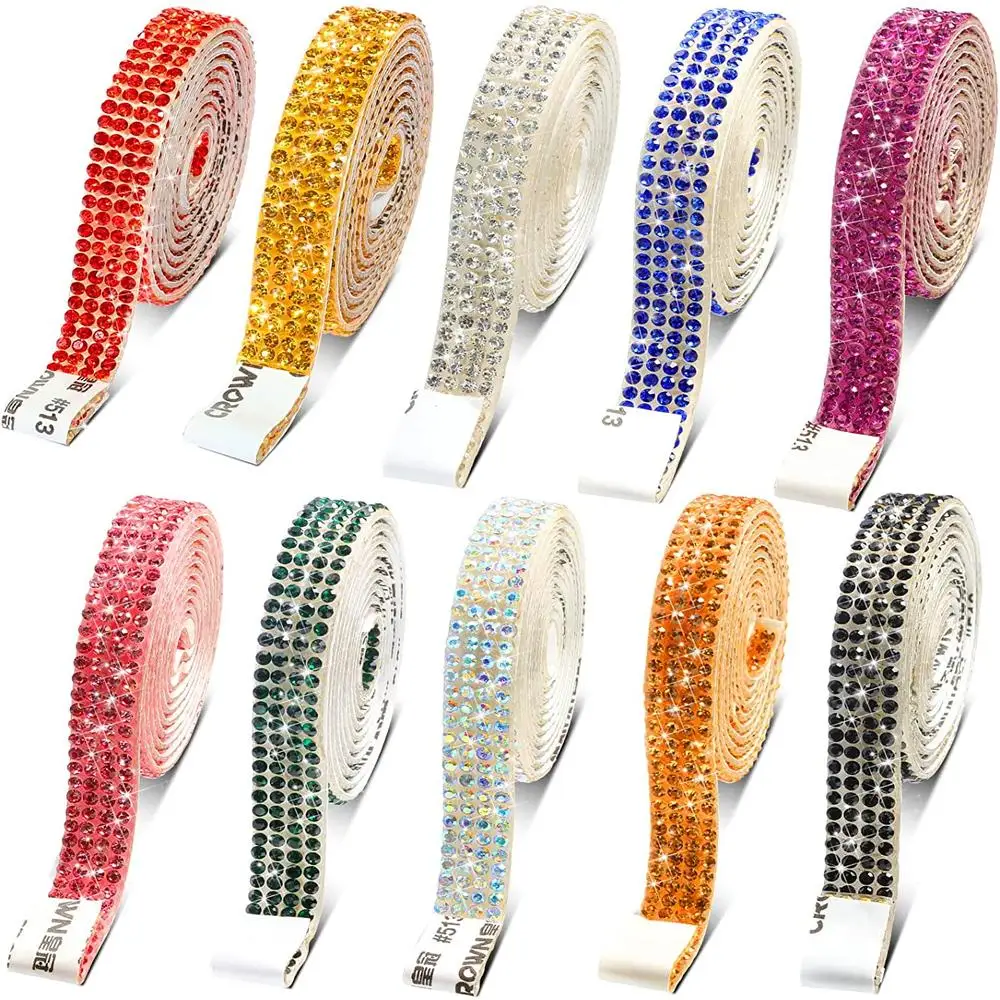 Ruban auto-adhésif avec strass en cristal - Décoration - 1.4cm de large ...