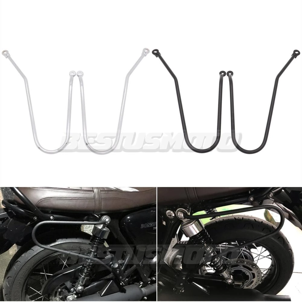Motorcycle Pannier Rail Saddlebag Supports For Triumph Bonneville T120 ...