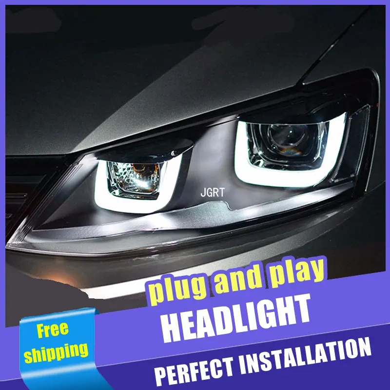 2PCS Car Style LED headlights for VW Jetta for 2011 2015 Jetta head ...