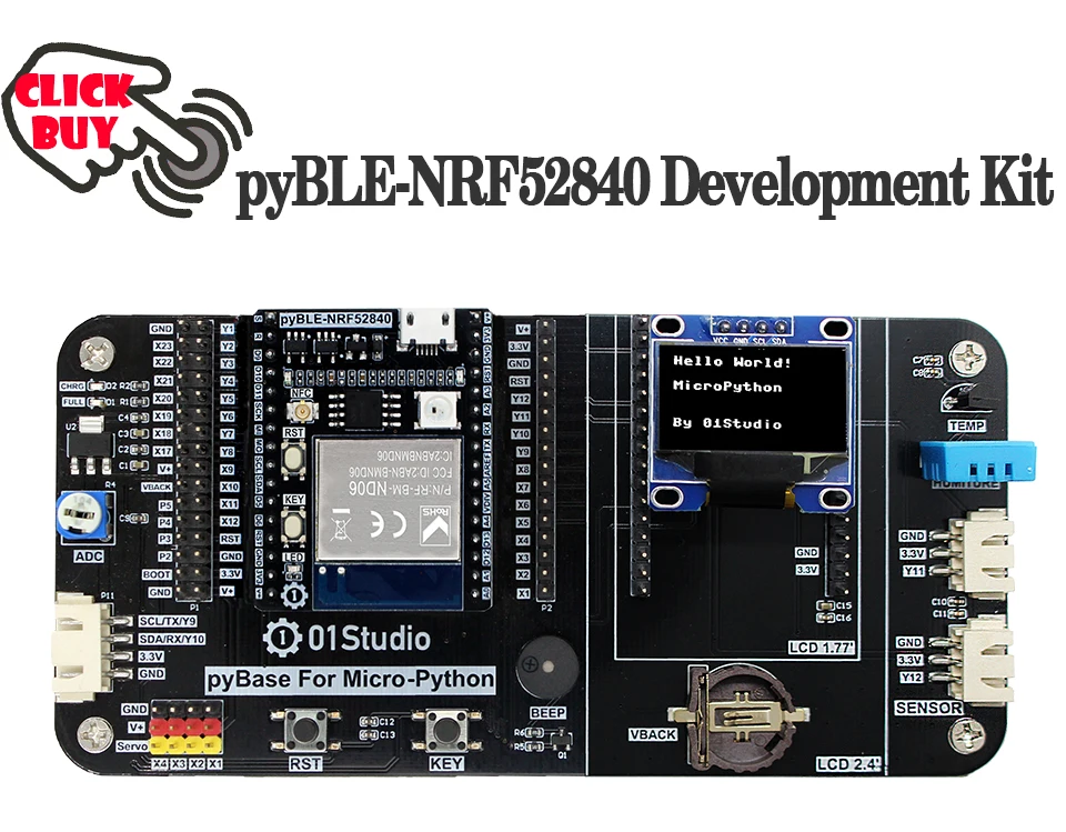 MicroPython nRF52840 BLE 개발보드 [pyBLE-NRF52840] / 디바이스마트