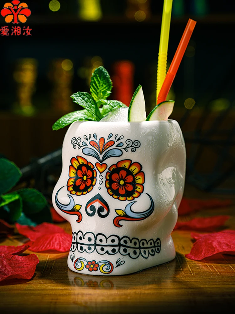 Aixiangru termo de calavera Hawaiana para cóctel,petaca para el alcohol ...