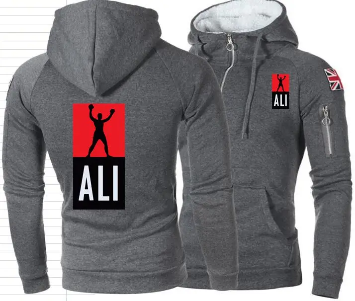 2020 Muhammad Ali Men's Half Zipper Hoodies MUHAMMAD ALI Sweatshirt Men ...