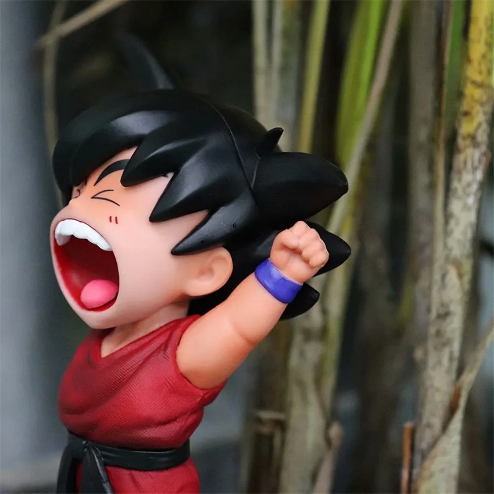 Dragon Ball Z Son Goku Cute Toys Anime Figures PVC Morning Yawn Model ...