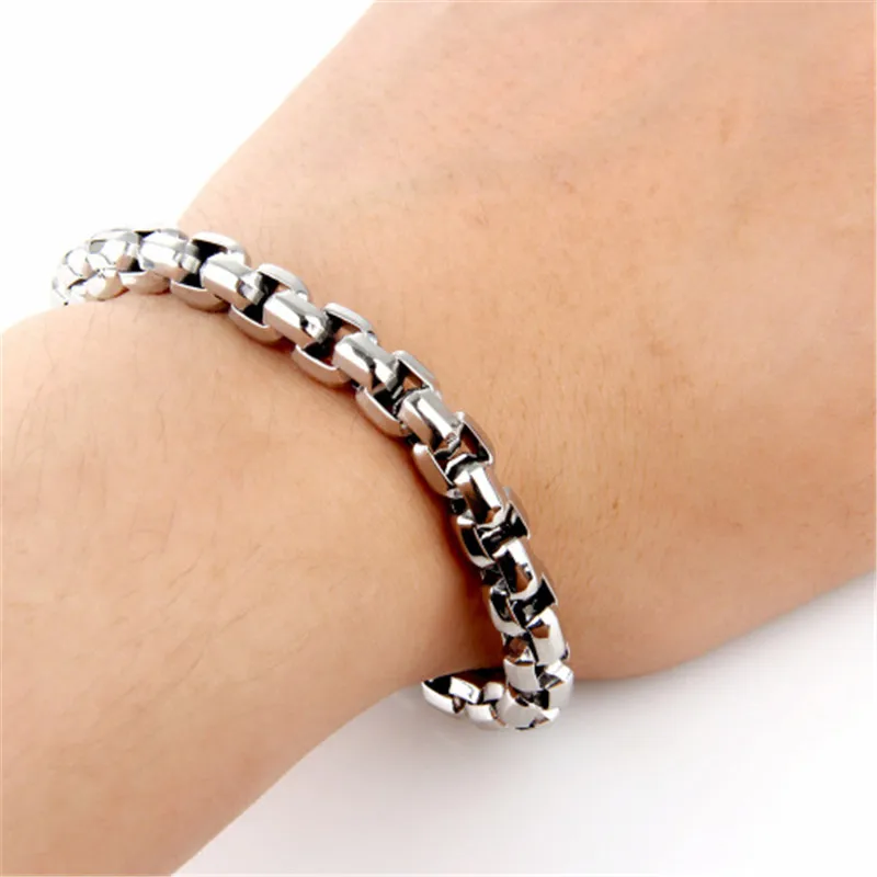 Wholesale-Width-4-6mm-Stainless-Steel-Square-Pearl-Chain-Bracelet ...