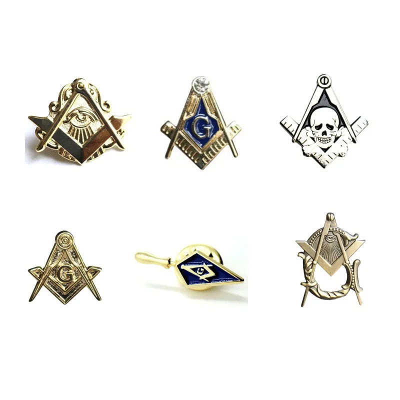Masonic Lapel Pins Mason Freemason Shovels Compass and Square G All ...