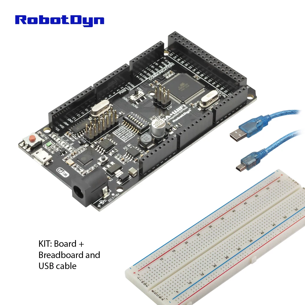 Mega +WiFi R3 ATmega2560+ESP8266 (32Mb memory),USB-TTL CH340G. Compatible for Arduino Mega ...
