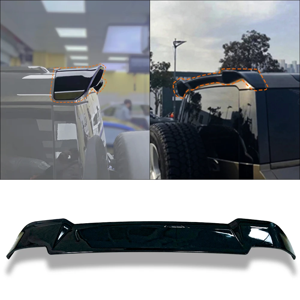 Abs Black Rear Spoiler Wing Flap For Land Rover Defender 2020 2021 Rear ...