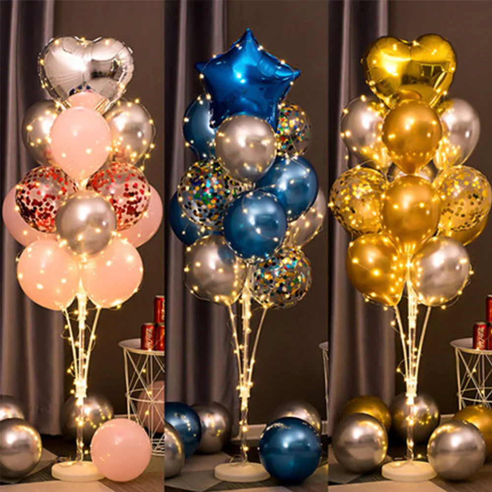1.3M Table Balloons Stand Kit with String Light Table Centerpiece ...