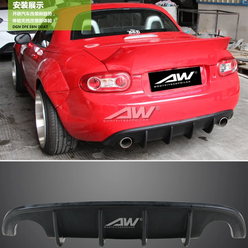 MX5-NC CAR REAR BUMPER LIP SPOILER AUTO REAR DIFFUSER COVER FIT FOR ...