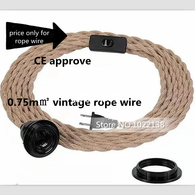 2-0-75-5M-Lot-Vintage-Rope-Textile-Wire-Twisted-Cable-Braided ...