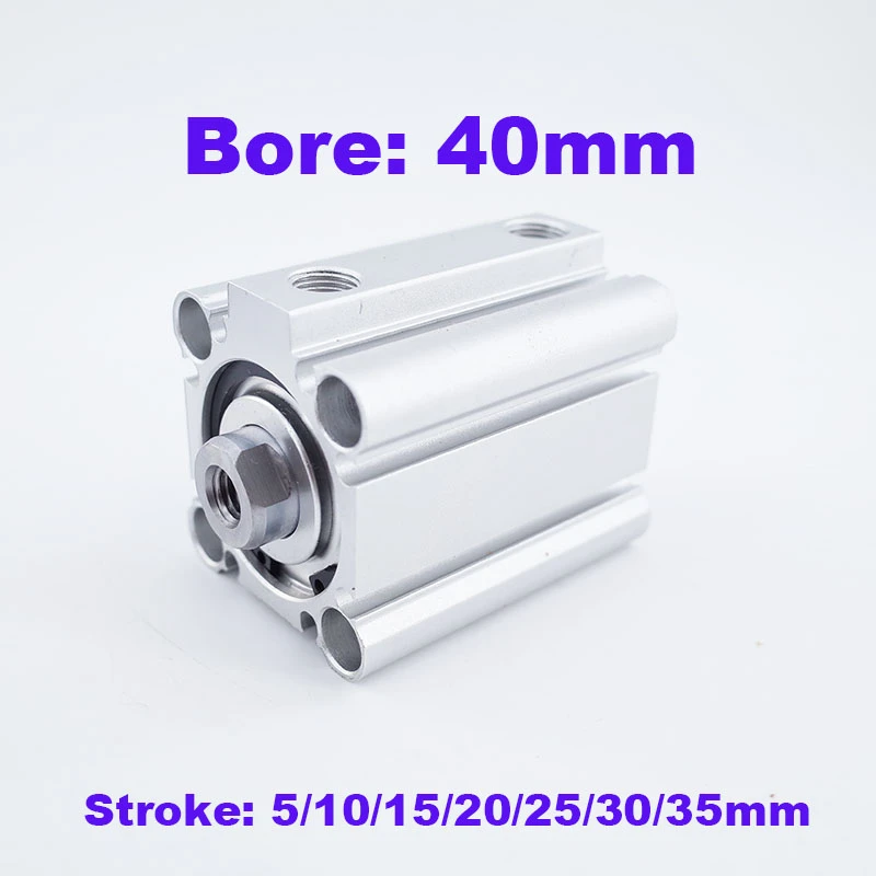 SMC ประเภทกระบอก CQ2B/CDQ2B แม่เหล็ก Bore 40มม.5/10/15/20/25/30/35Mm Double Acting อลูมิเนียม ...