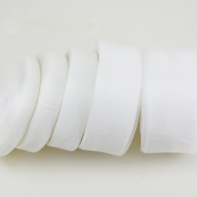 (50 Yards/roll) White Organza Ribbon Wholesale Gift Wrapping Decoration ...