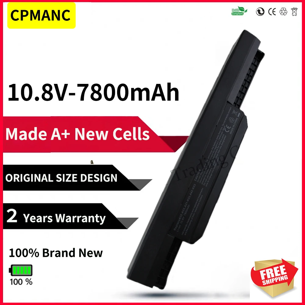 Cpmanc 7800mah Laptop Battery For Asus K53 K53e X54c X53s X53 K53s X53e ...