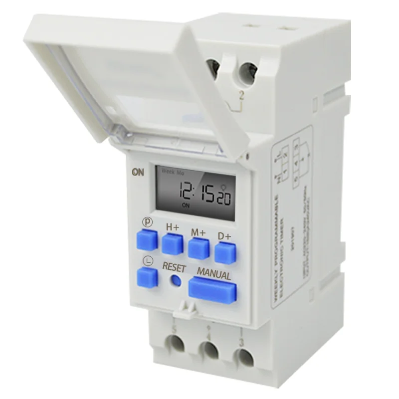 THC-15A-DIN-RAIL-DIGITAL-PROGRAMMABLE-timer-time-switch-220VAC-16A-time ...