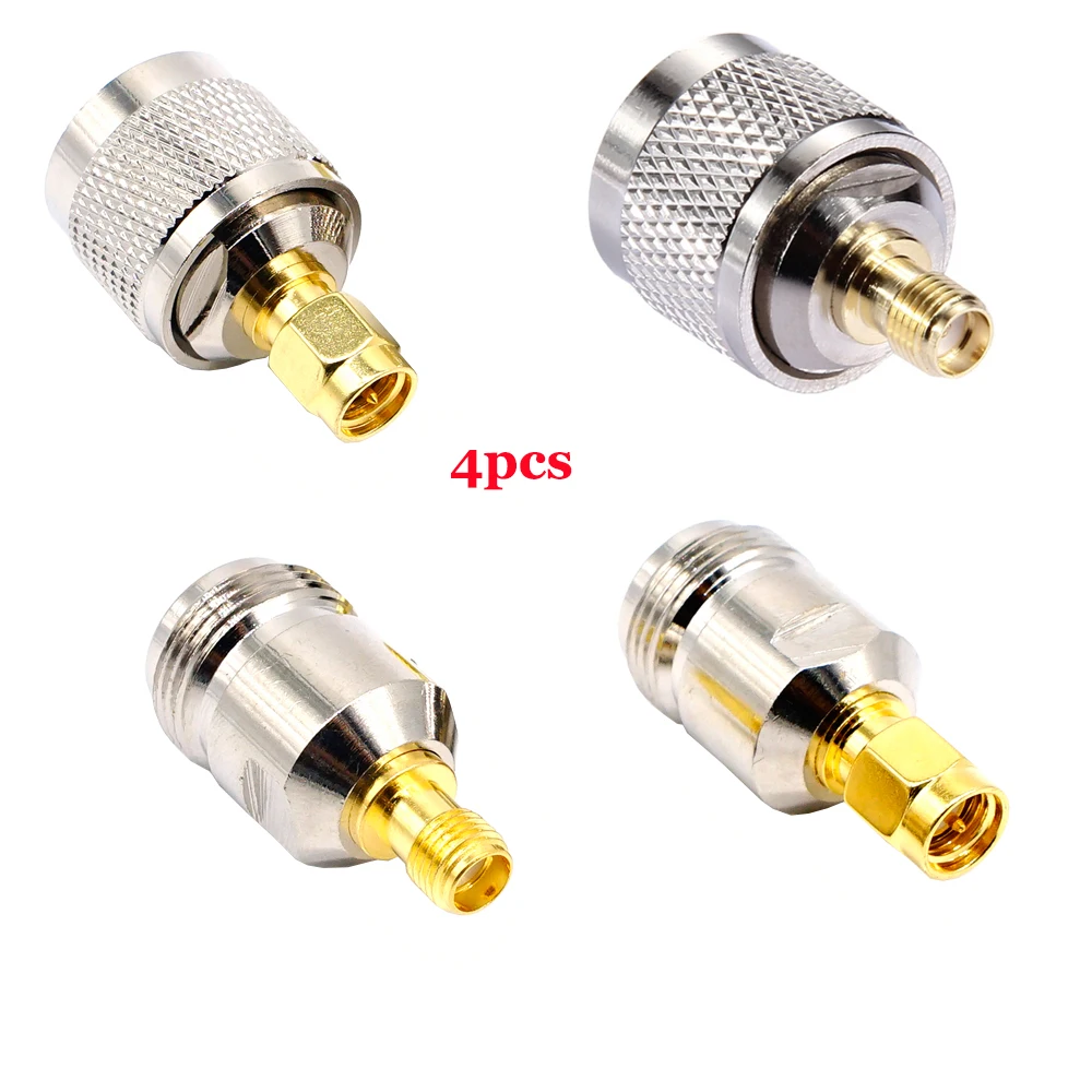 4pcs/set N to SMA adapter N male to SMA male Plug female Jack RF ...
