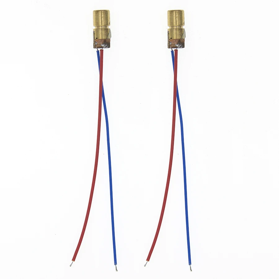 10PCS 5V 650nm 5mW Adjustable Laser Dot Diode Module Red Sight Copper ...