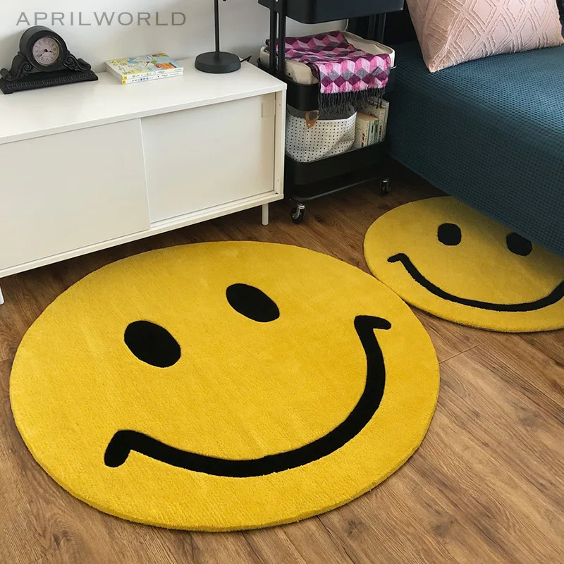 Cute Bedroom Rug | Smiley Floor Mat | Smiley Room Rug | Bedside Carpet ...