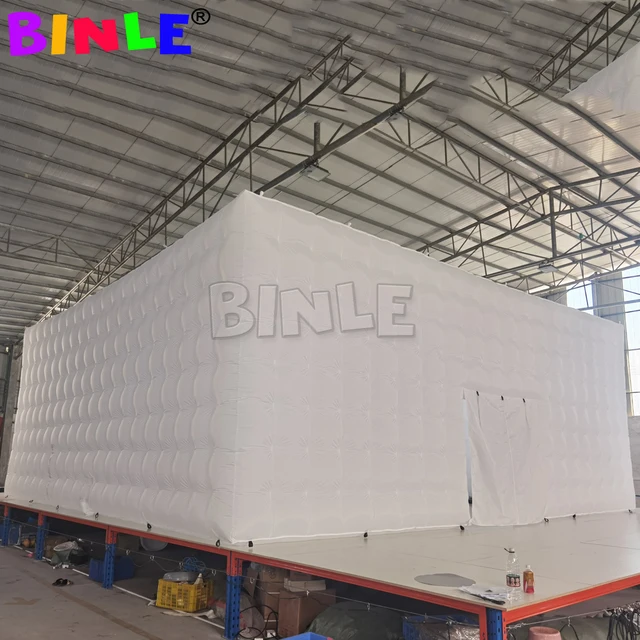 Garden Outdoor 10m Giant White Inflatable Cube Tent With LED Lights Air ...