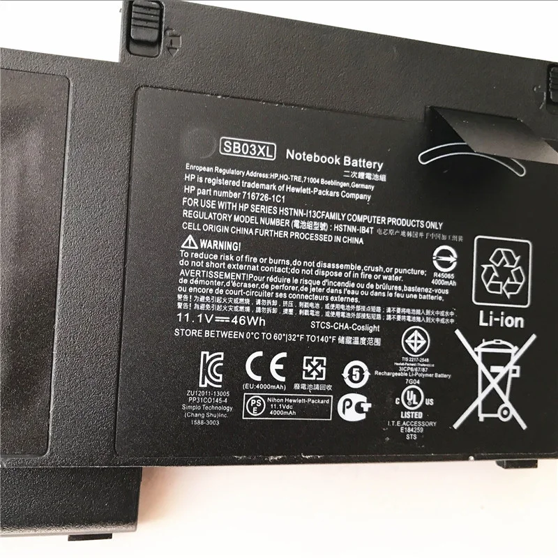 Original Lapotp Battery SB03XL for HP EliteBook 820 720 725 G1 G2 ...