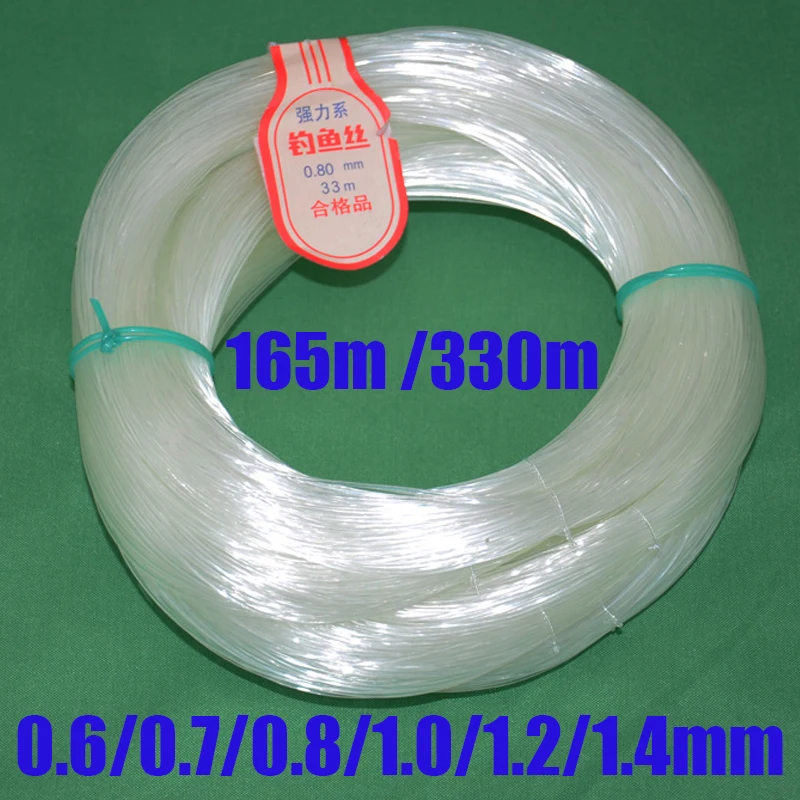 165m/330m Big Size Strong Fishing Line Bold Nylon Crystal Monofilament ...
