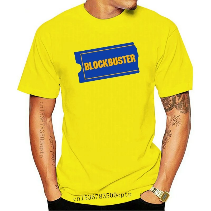Vintage Blockbuster Logo Tee T Shirt Size S M L Xl 2Xl Unisex Loose Fit ...