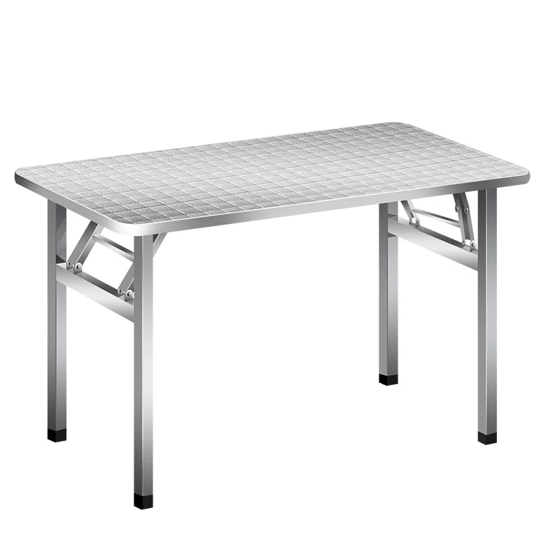 Stainless Steel Folding Table Rectangular Dining Table Learning Office ...
