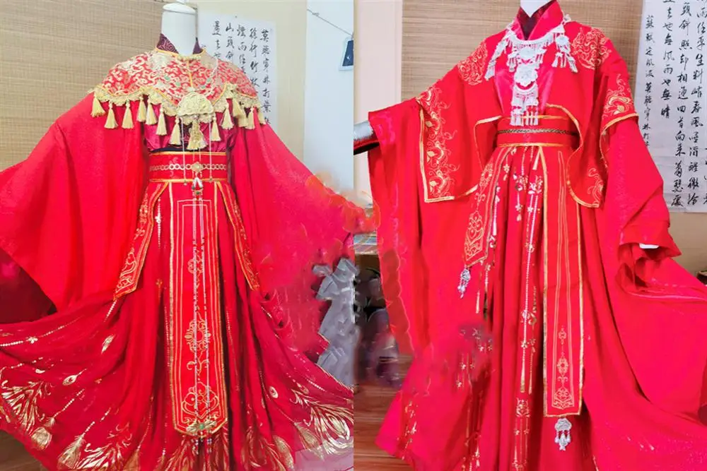 Man-man Red Wedding Costume Hanfu Cosplay Hanfu for Anime The Heaven's ...