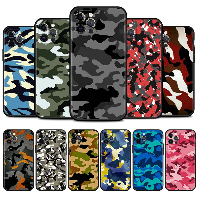 Camouflage Camo Military Phone Case Iphone 7 | Iphone 14 Plus ...