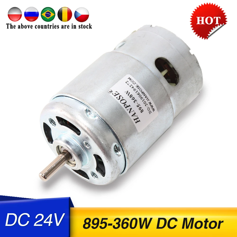 895 360W DC 24V Electric spindle Motor For Drill Brush dc motors 895 ...