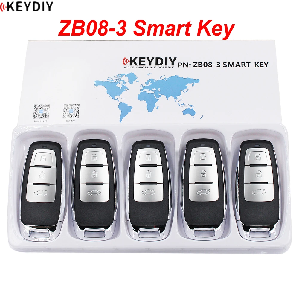 5pcs X Zb03-4 Keydiy Universal Smart Key For Kd-x2 Car Key Remote ...