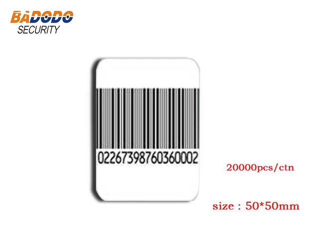 Mhz Security Labels-Barcode,White,Clear,Customerized| RF, 50% OFF