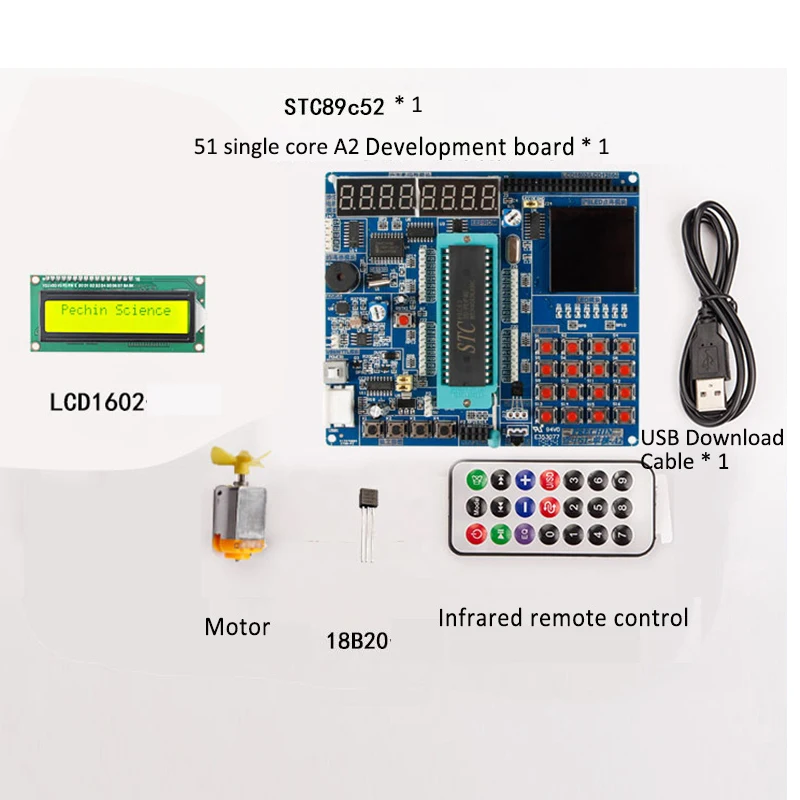 MCU 51Development Board 51 MCU Learning Board Experiment Board stc89c52 ...