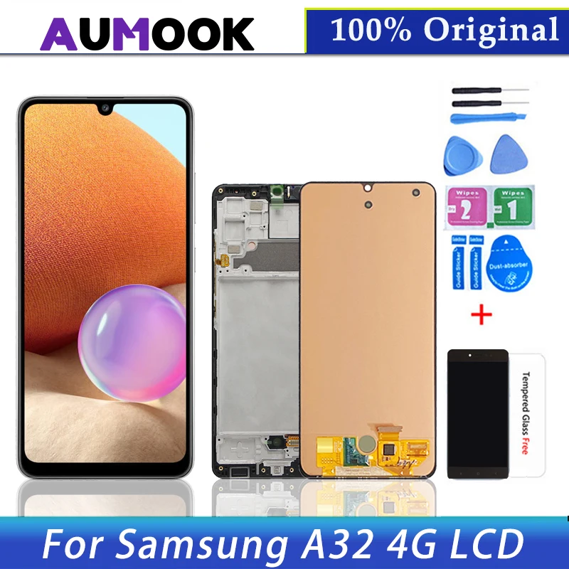 Pantalla táctil de 6,4 pulgadas para Samsung Galaxy A32, 4G, LCD, A325F, SM A325M, DS, A325 ...