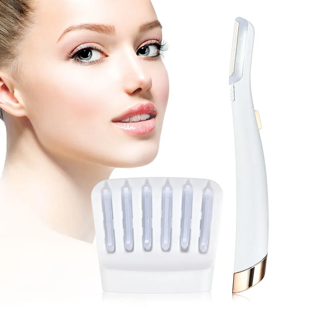 Face Hair Remover with LED Light Electric Shaver Razor Lighted Facial ...