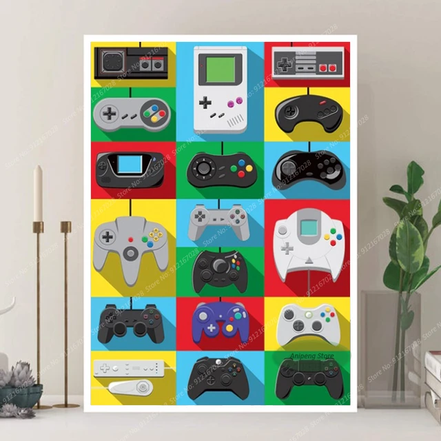 Video Game Controller Collage