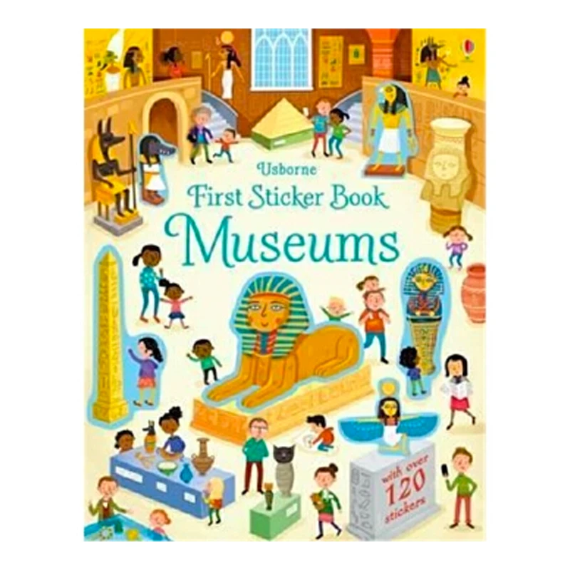 Usborne First Sticker Book Museums Colouring English Activity Picture ...