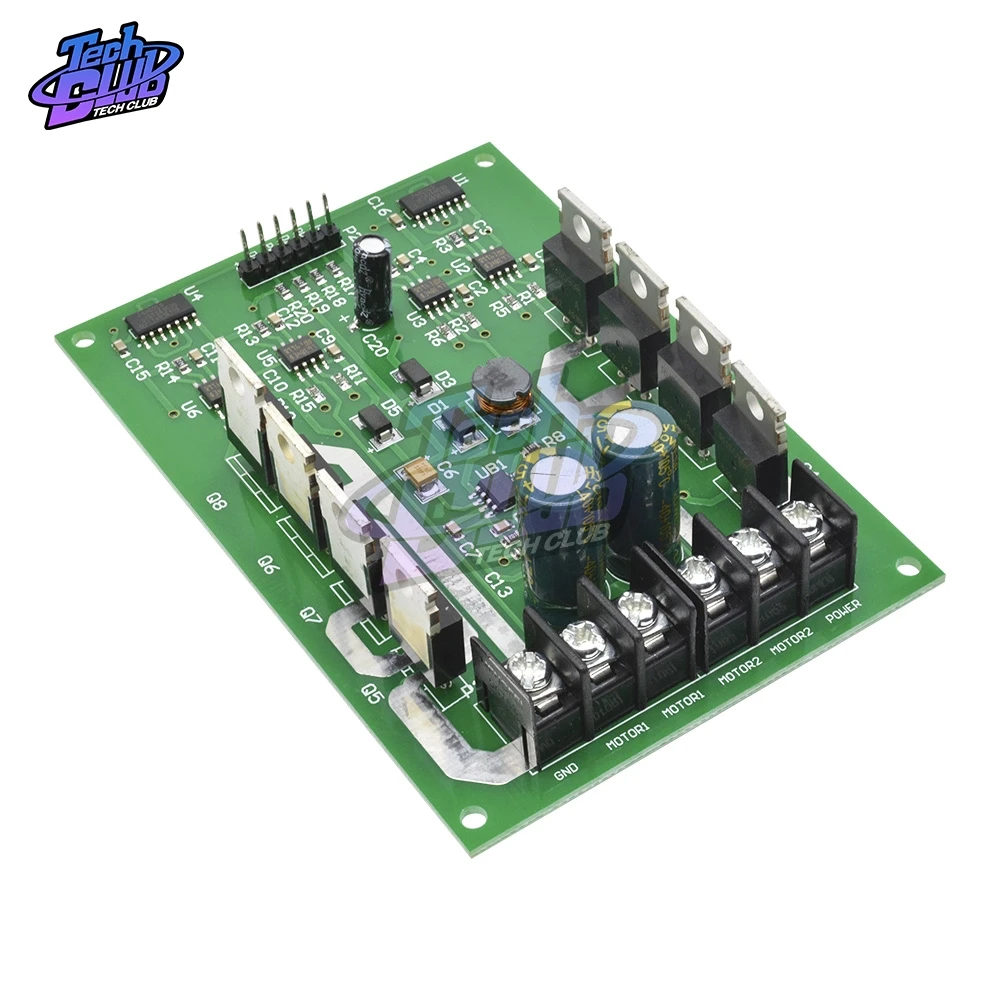 Dual Dc Motor Driver Board H-bridge Pwm Dc Motor Drive Module Mosfet Irf3205 12v 24v 10a Peak ...