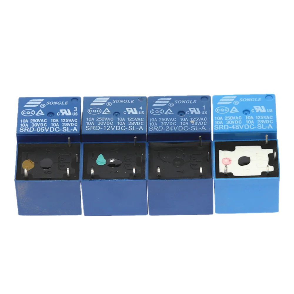 50 peças relés visual visual 5v 12v 24v 48v 10a 250vac 4pin t73|Relés ...