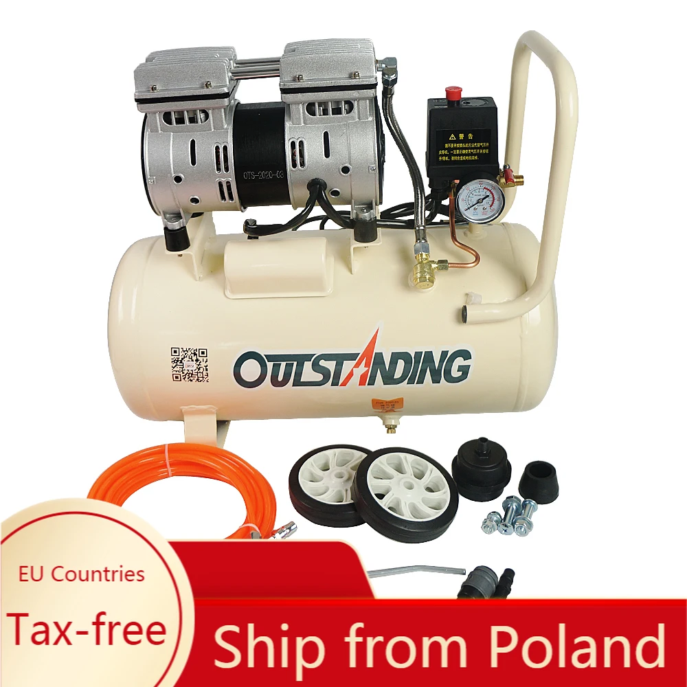 550w 30l 0.7mpa Industrial Outstanding Air Compressor Oil-less Oil-free Quiet High-pressure Pump ...