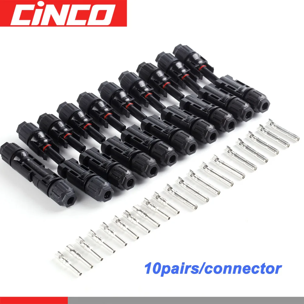 10pairs/lot PV Solar Panel Plug Connector male and female Connector ...